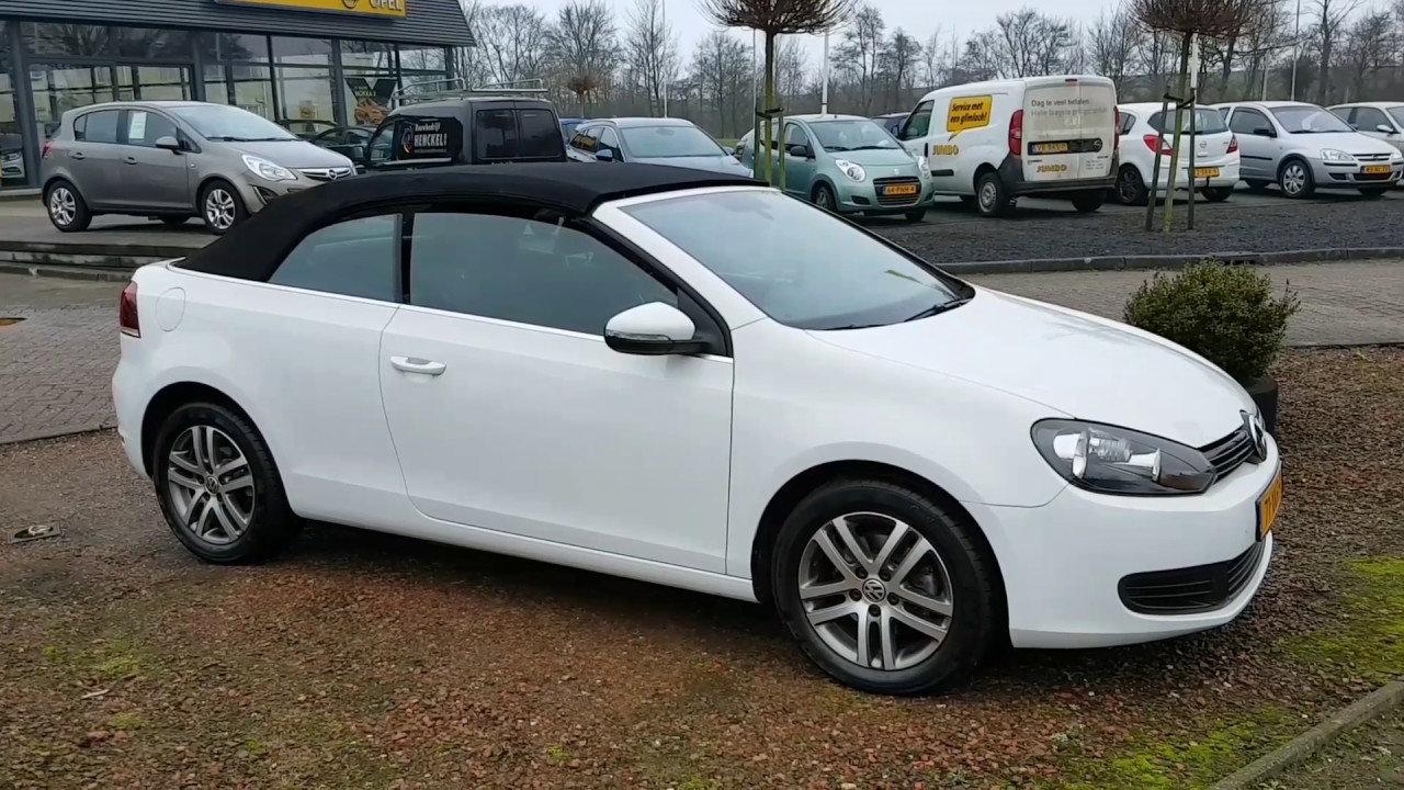 VW golf cabrio dak openen - YouTube