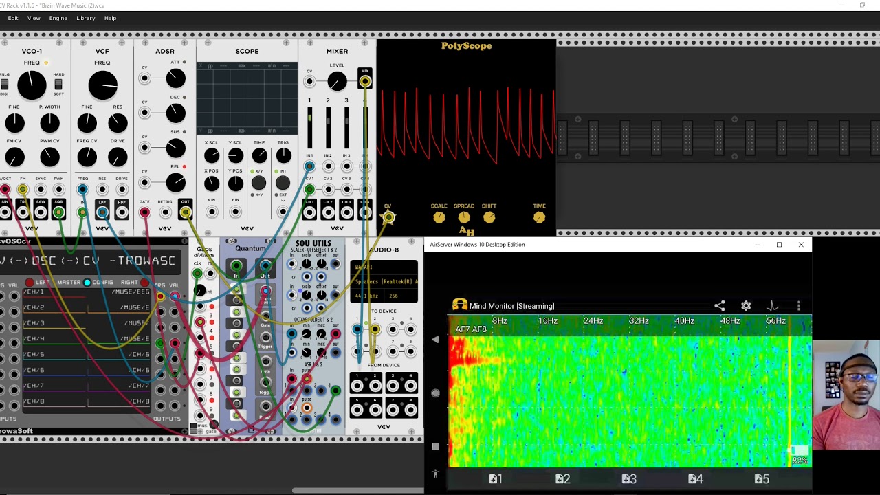 Brain Synthesis - Generative Brain Music Using VCV Rack brain interface with Muse Headband ...