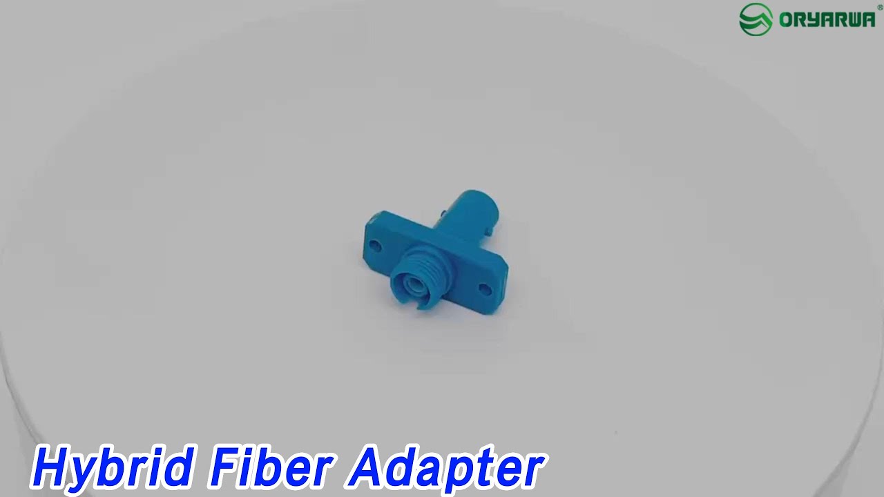 Blue Hybrid Fiber Adapter Interchangeable Singlemode / Multimode - YouTube