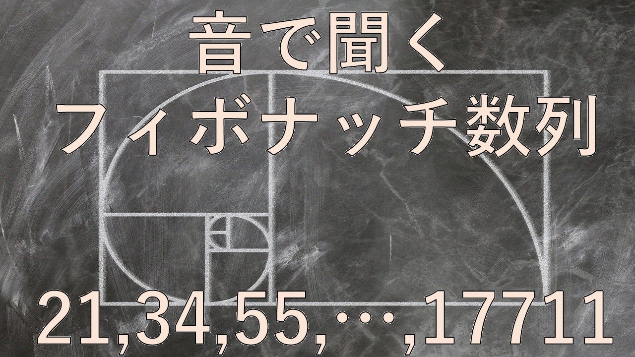 音と数学 【音で聞くフィボナッチ数列】listen To The Fibonacci Sequence Youtube