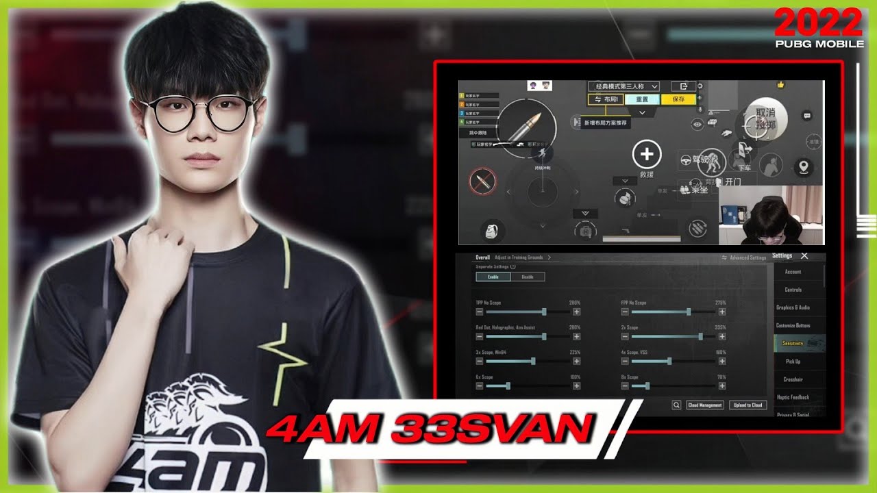Best Settings Sensitivity PUBG MOBILE 2.4ㅣNew Sensitivity And Control 4AM 33SVANㅣ4 Finger + Gyro ...