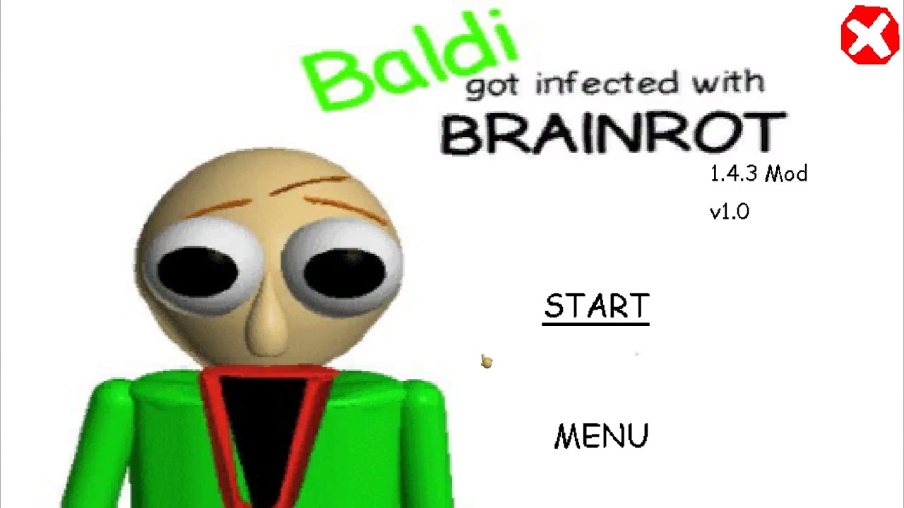 Baldi Got Infected with brainrot Baldi's Basics Classic Mod - YouTube