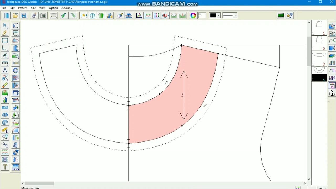 Pembuatan Pola Blus dengan CAD Richpeace - YouTube