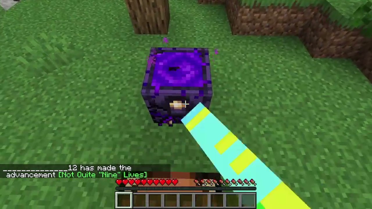 How to get the advancement "not quite "nine" lives" in minecraft - YouTube