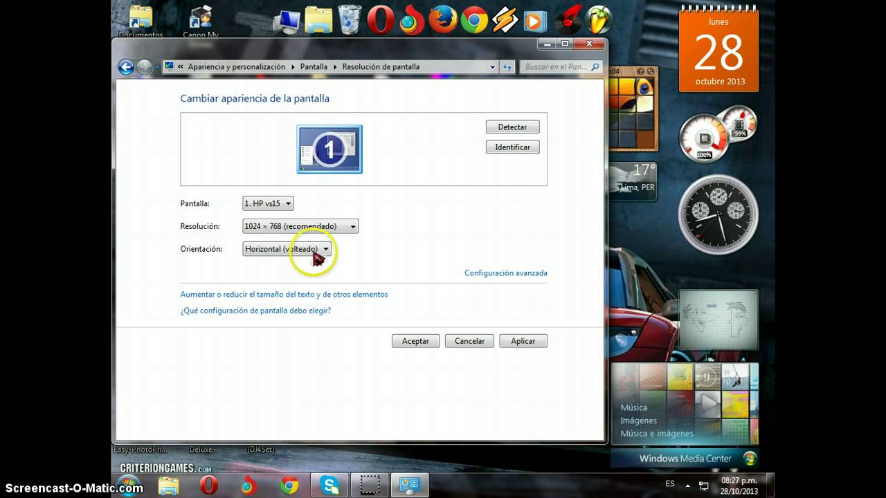 Rotar la pantalla de tu windows 7 (Rápido y sencillo) - YouTube