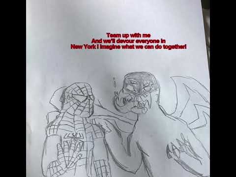 Spider man meets the mutant spider (fan art for @just-preston_ )