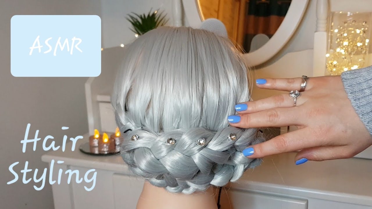 ASMR Beautiful Hair Styling - 3 Different Styles with accessories ...