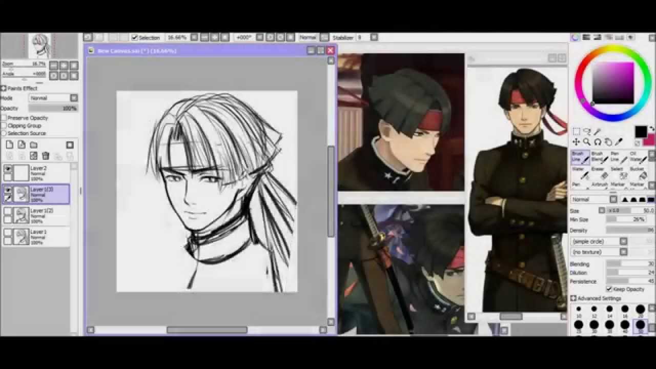Speedpaint - Kazuma Asougi | Dai Gyakuten Saiban - YouTube