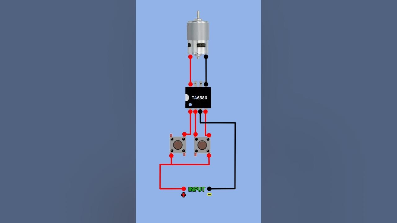 Dc motor forward and reversed circuit #electronics #shorts - YouTube