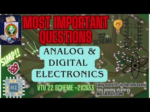 MOST IMP QUESTION ANALOG& DIGITAL ELECTRONICS, Crack the Code: VTU Exam ...