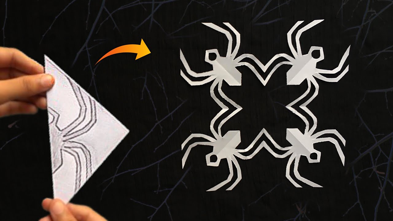 Halloween Snowflake, How to Make Spider Web for Halloween Decoration ...