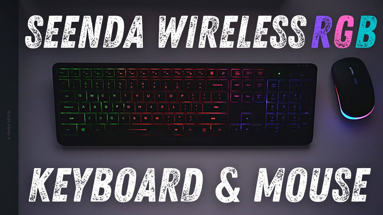 Seenda Wireless Keyboard & Mouse - RGB Backlit For Under $40! - YouTube