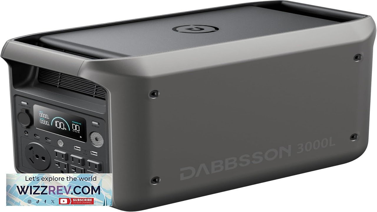 DABBSSON 3000L Solar Generator 3072Wh Semi Solid LiFePO4 3000W AC ...