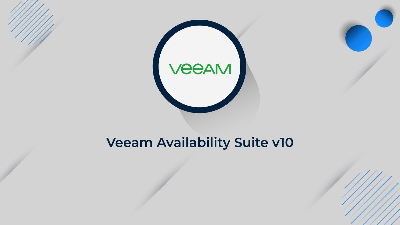 Webinar - Veeam Availability Suite v10 - YouTube