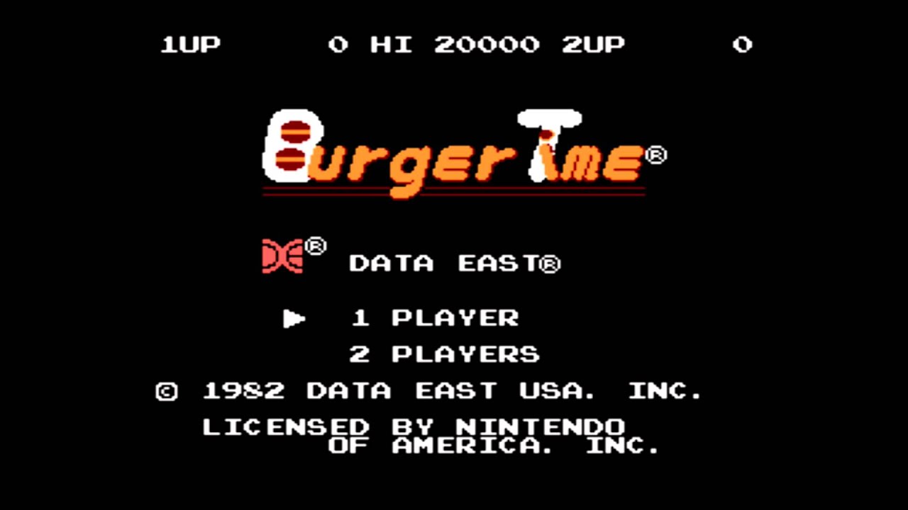 Burger Time Title Screen (NES, Atari 2600, PC) - YouTube