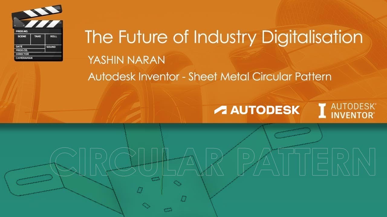 Inventor sheet metal circular pattern - YouTube