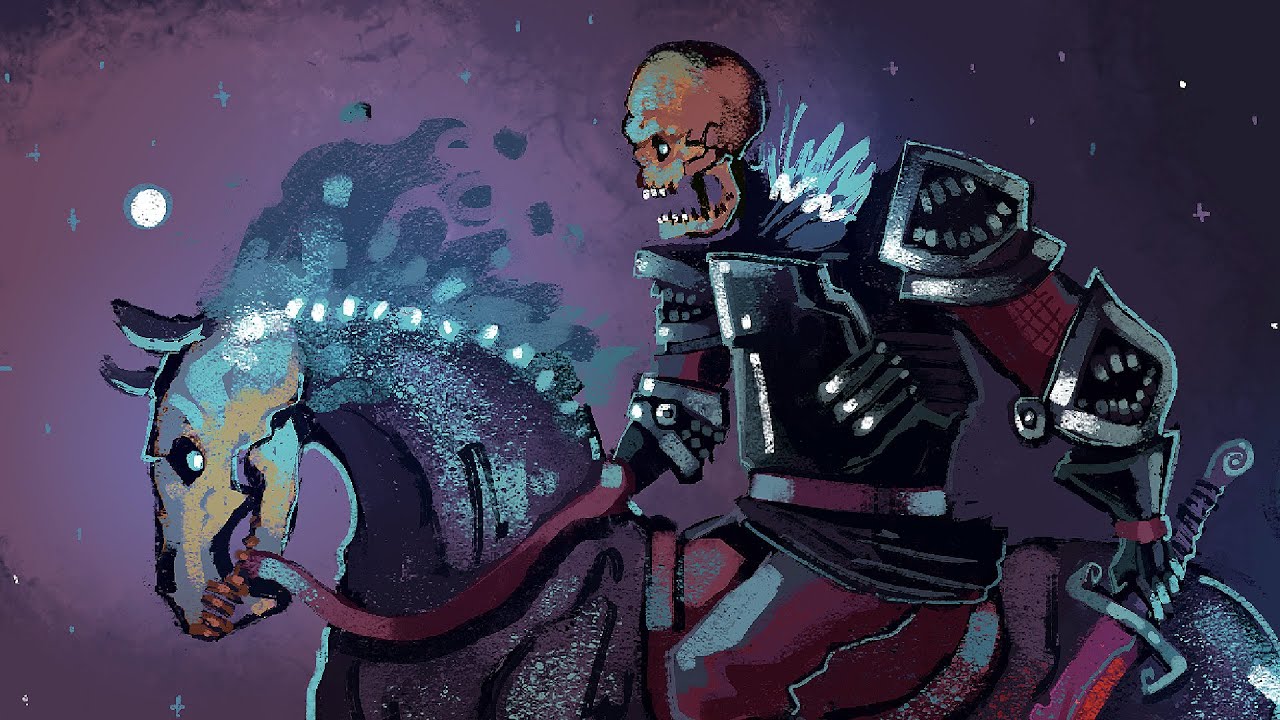 SPEEDPAINT Dread Knight Skeleton Horseman Digital Art - YouTube