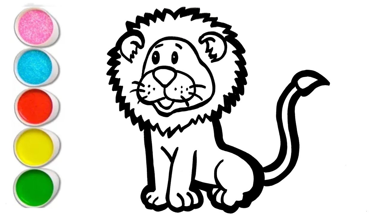 How to Draw A Lion! | Basic Drawing for Kids and Toddlers - YouTube