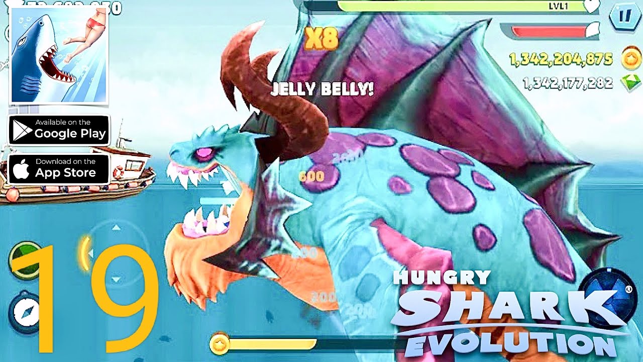 HUNGRY SHARK EVOLUTION GAMEPLAY WALKTHROUGH (iOS, Android) - PART 19 - YouTube
