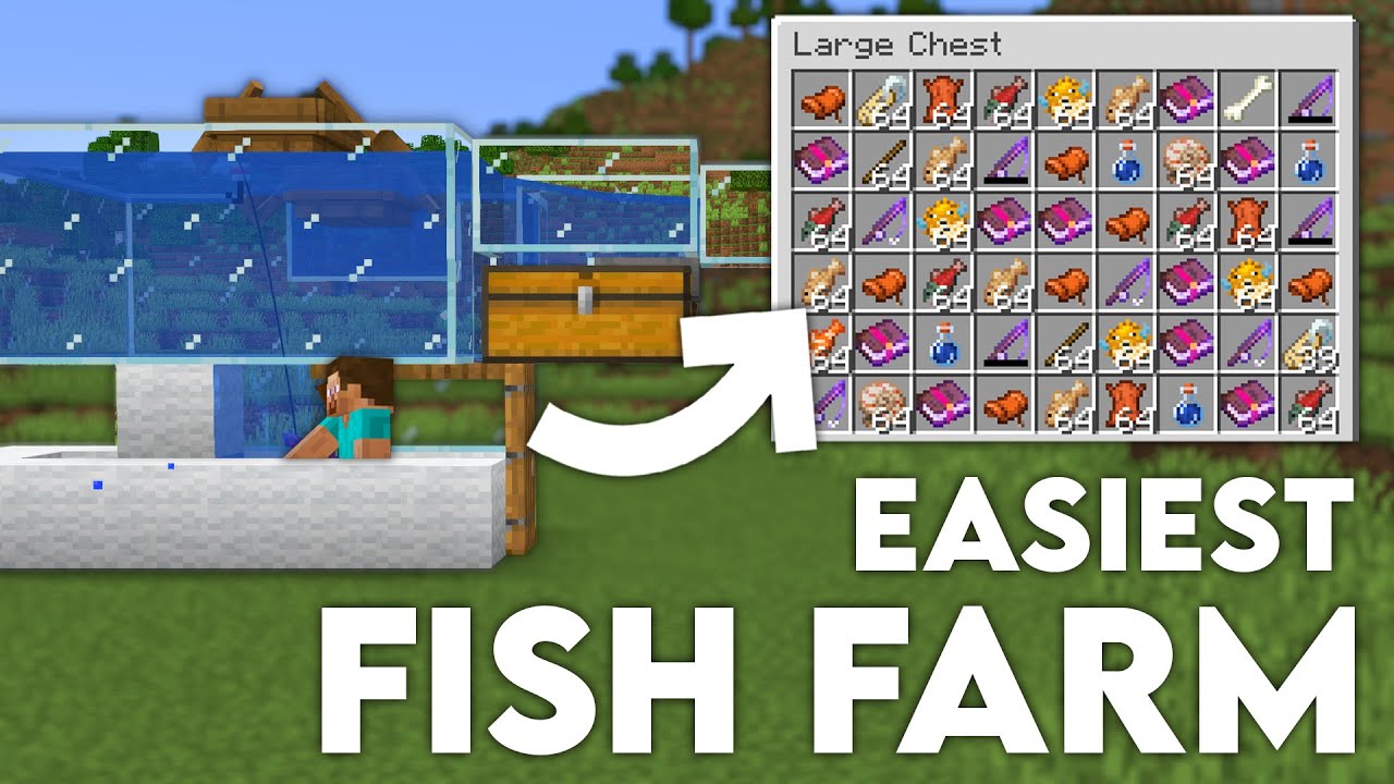 Minecraft EASIEST Fish Farm 1.19 | AFK & Insane loot! - YouTube