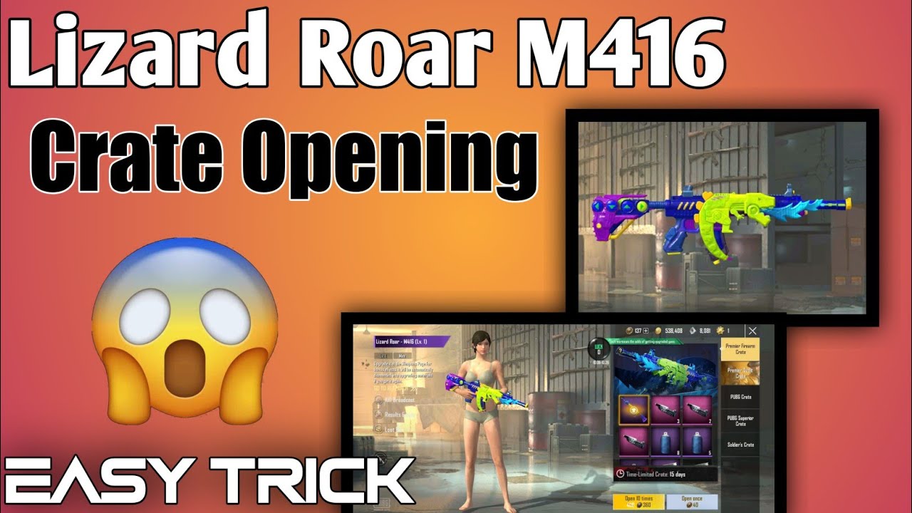 Pubg Mobile Lite Lizard Roar M416 Skin Crate Opening | 800+ Bc Spend ...