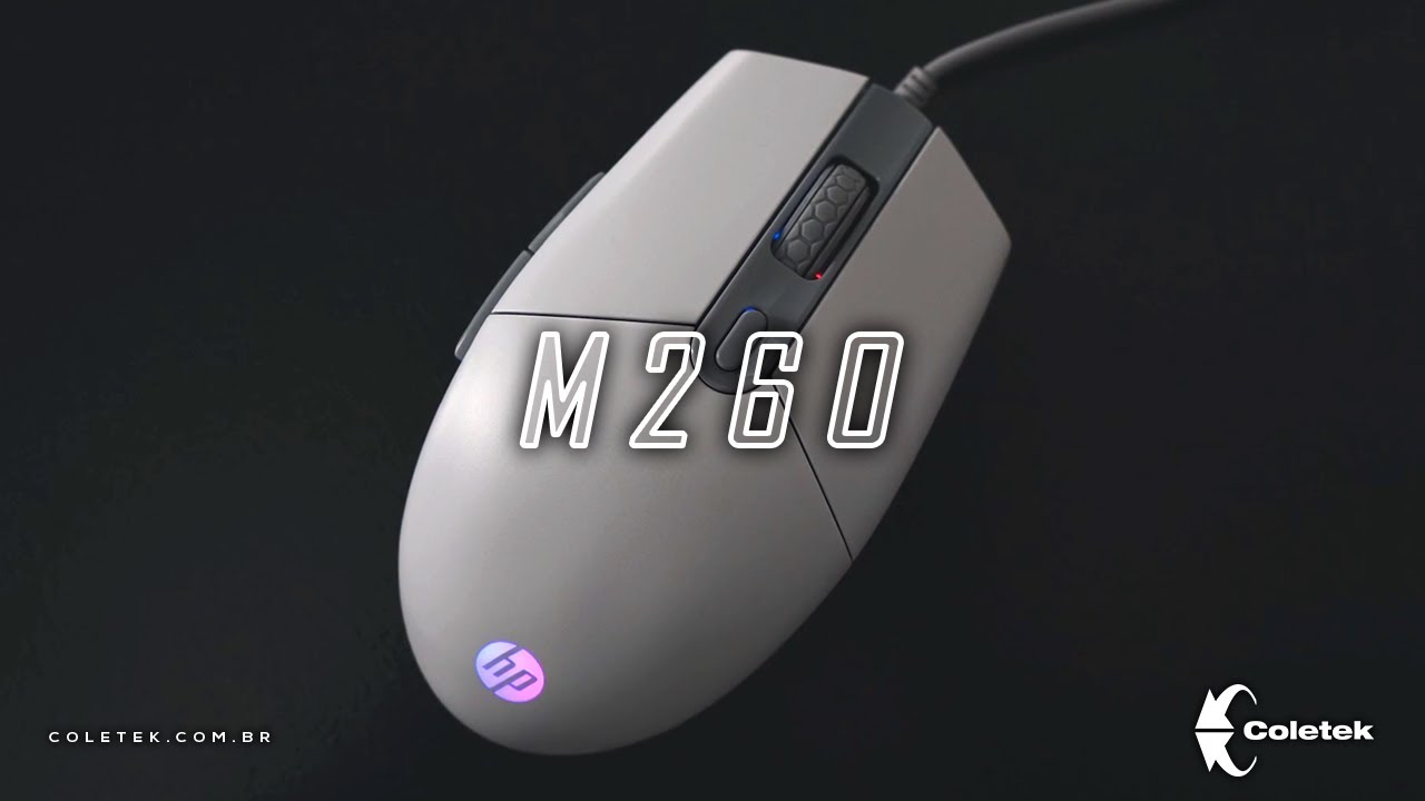 Mouse Gamer USB M260 6400DPI RGB HP - YouTube