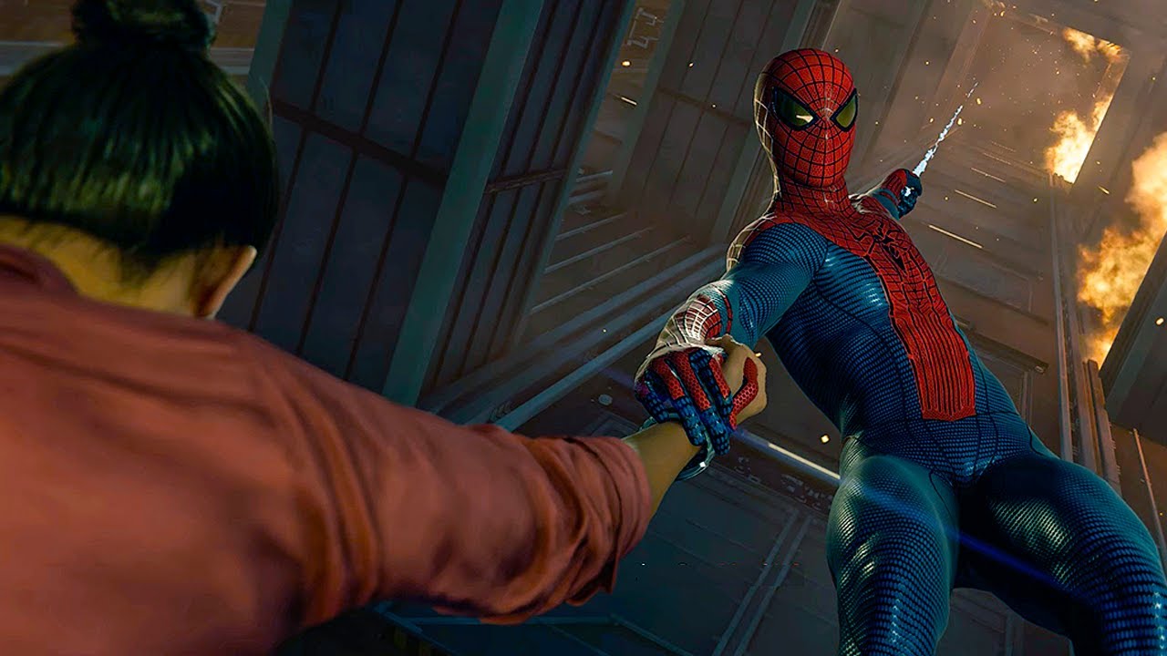 Andrew Garfield Spider-Man Saving MJ From Falling Scene in Spider-Man ...