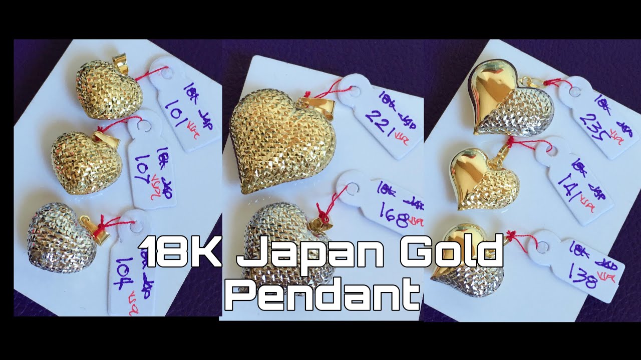 18 KARAT JAPAN GOLD PENDANT DESIGNS 2020 - YouTube