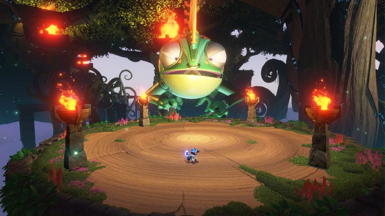 Astro bot MECHA LEON boss fight 100% - YouTube