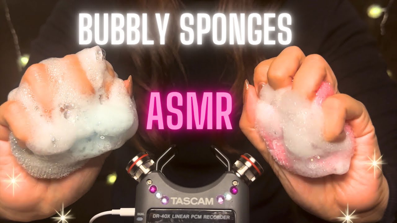 ASMR / Bubbly Sponge sounds / (No talking) - YouTube