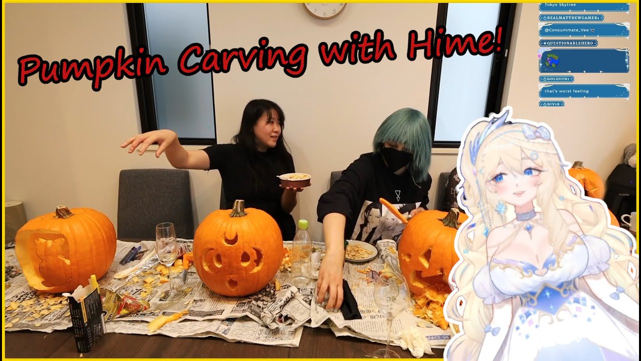 【IRL Stream】Pumpkin Carving with HIME, DEMONDICE EMIRICHU AND ...