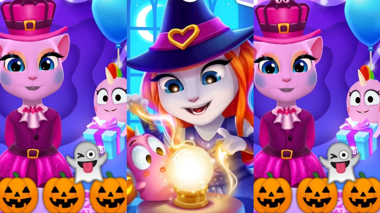 Halloween🎃👻🍬🎃👻🍬 My Talking Angela 2 New Gameplay 2022 , 👻👻🎃💀👻👺👹😱😱 - YouTube