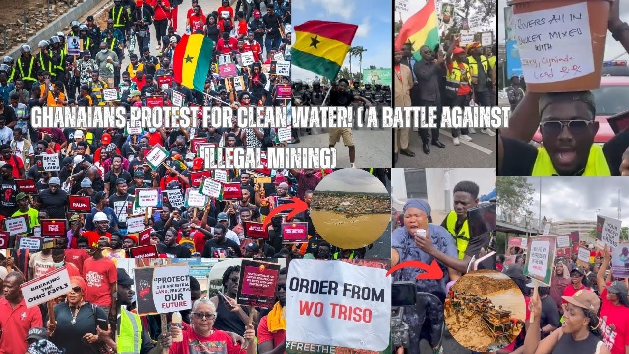 GHANAIANS PROTEST FOR CLEAN WATER & FORESTS RESERVES FOR FUTURE # ...