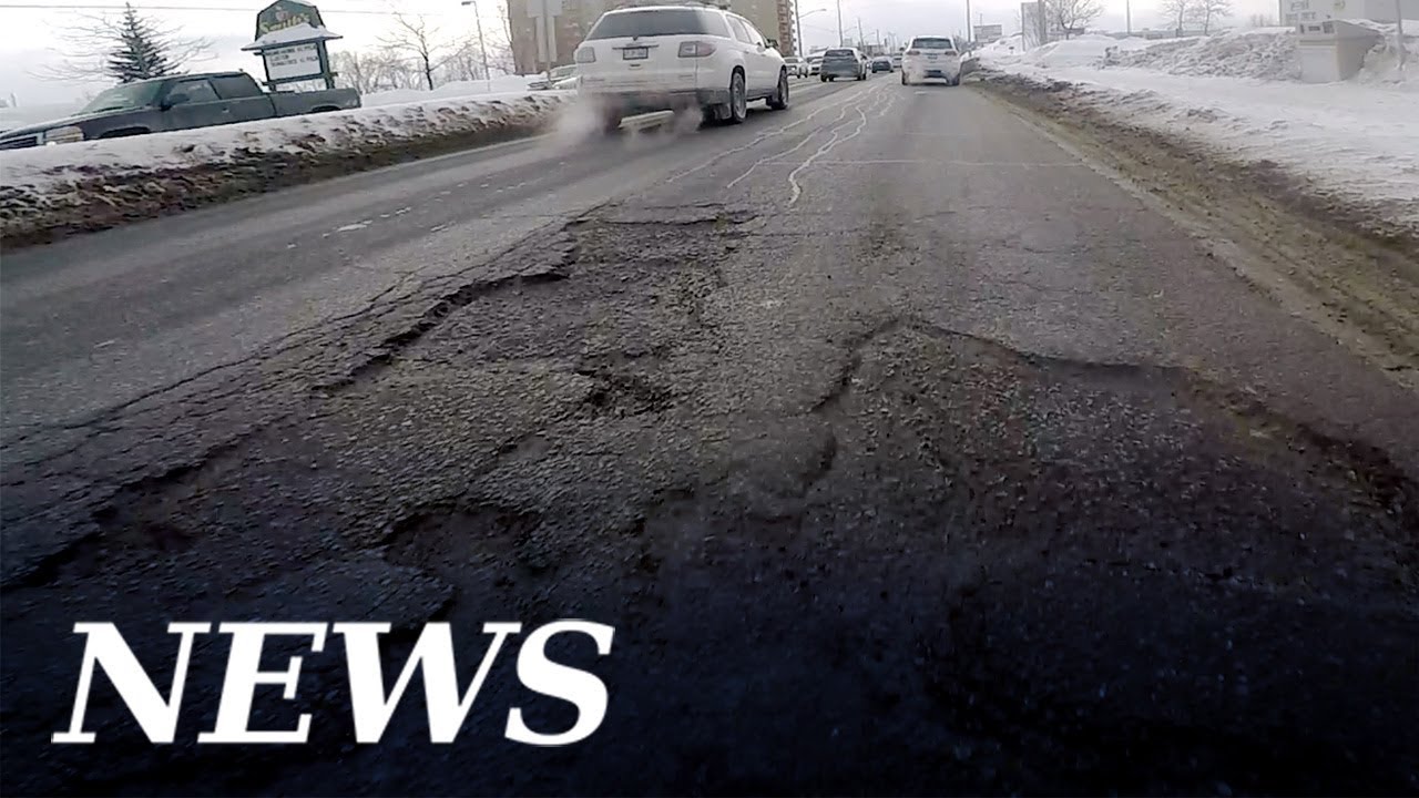 Take a pothole tour of Greater Sudbury - YouTube