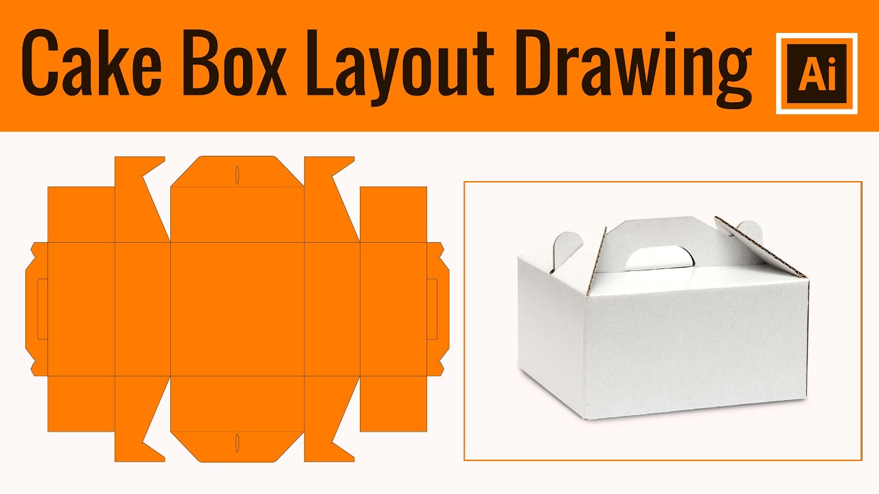 Packaging box Dai drawing in illustrator / Ecommerce box Dai drawing ...