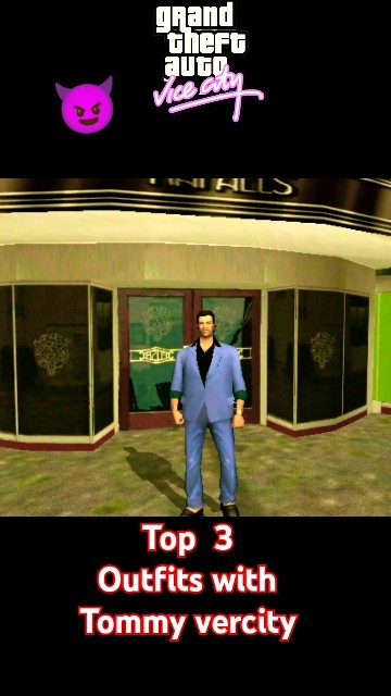 top 3 outfits with tommy vercity 😈gta vice city game video#gta #gaming ...