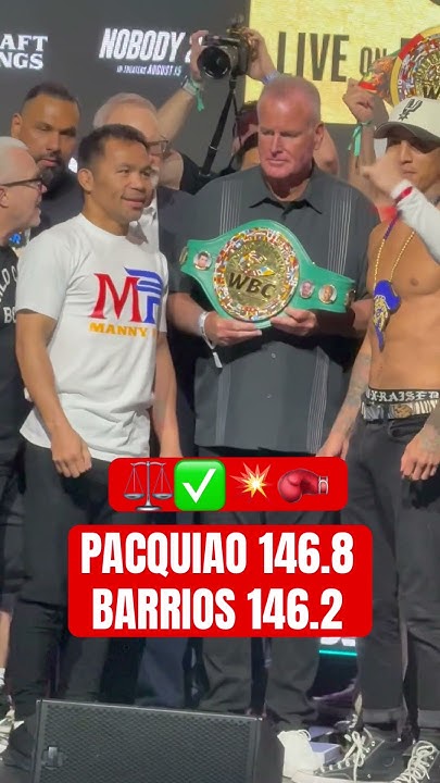 Round 0,a esperar el primer campanazo🛎️💥este Sábado ,Barrios defiende corona vs Pacquiao leyenda ...