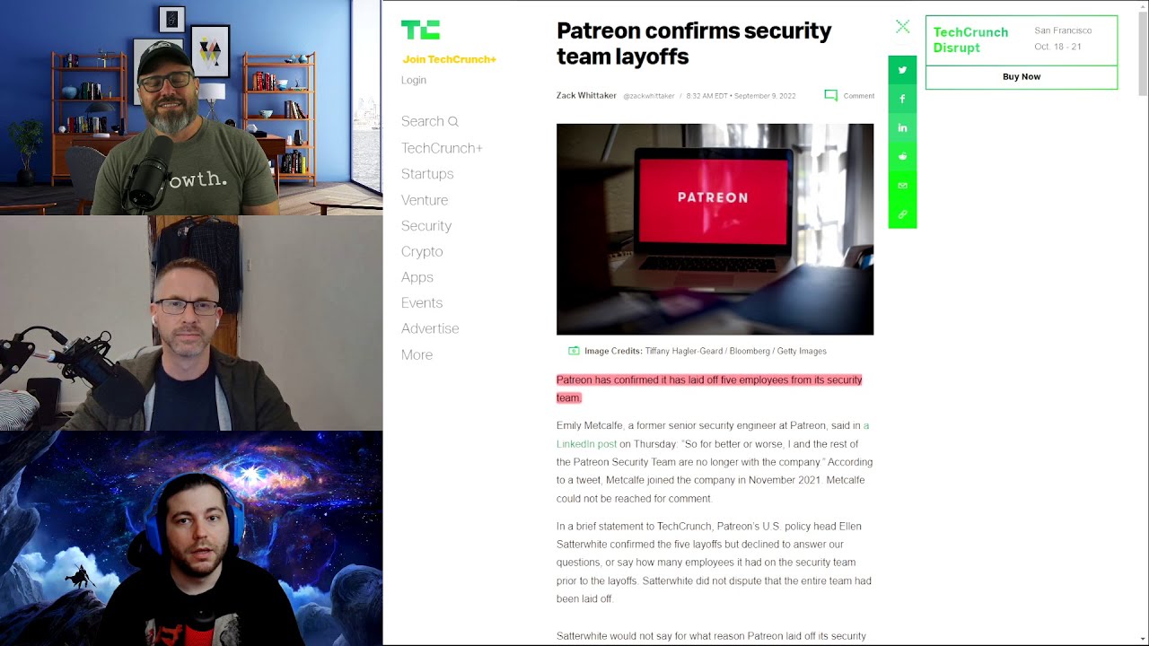 Patreon Dismisses Its Entire Security Team - YouTube