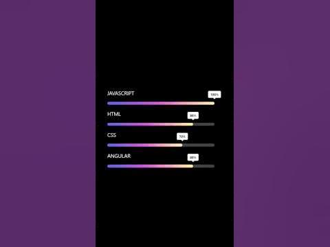 Animated Skills Bar in HTML & CSS | Progress Bar - YouTube