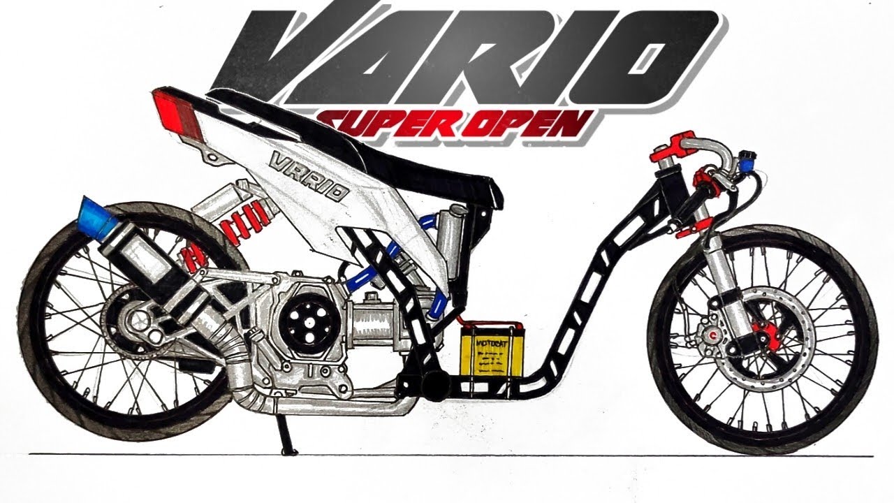 Vẽ xe độ Vario 150 Drag || cách vẽ Vario 150 drag đẹp - YouTube