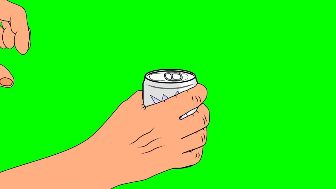 Animated Hands Opening Can of Beer ~ Green Screen ~ Fun Channel - YouTube