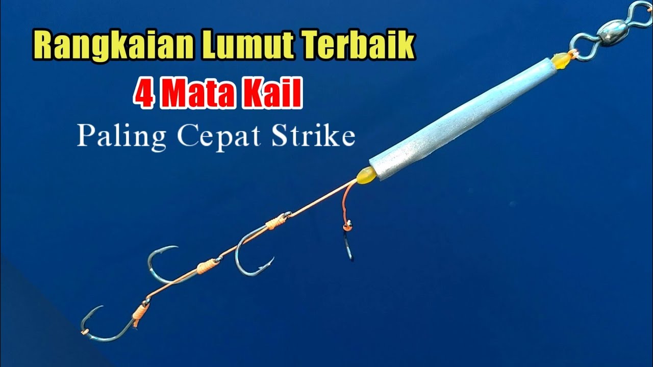 Rangkaian Pancing Lumut Terbaik - 4 mata kail - YouTube