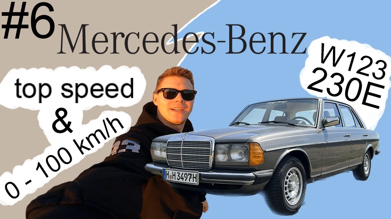 Top speed & 0 to 100 km/h Mercedes W123 - YouTube
