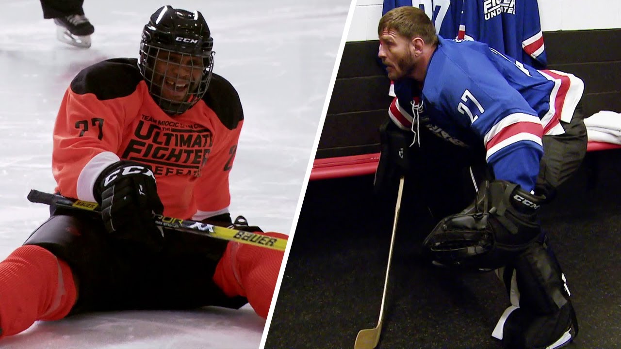 TUF Moments: Stipe vs DC Coaches Challenge | Hockey Shootout - YouTube