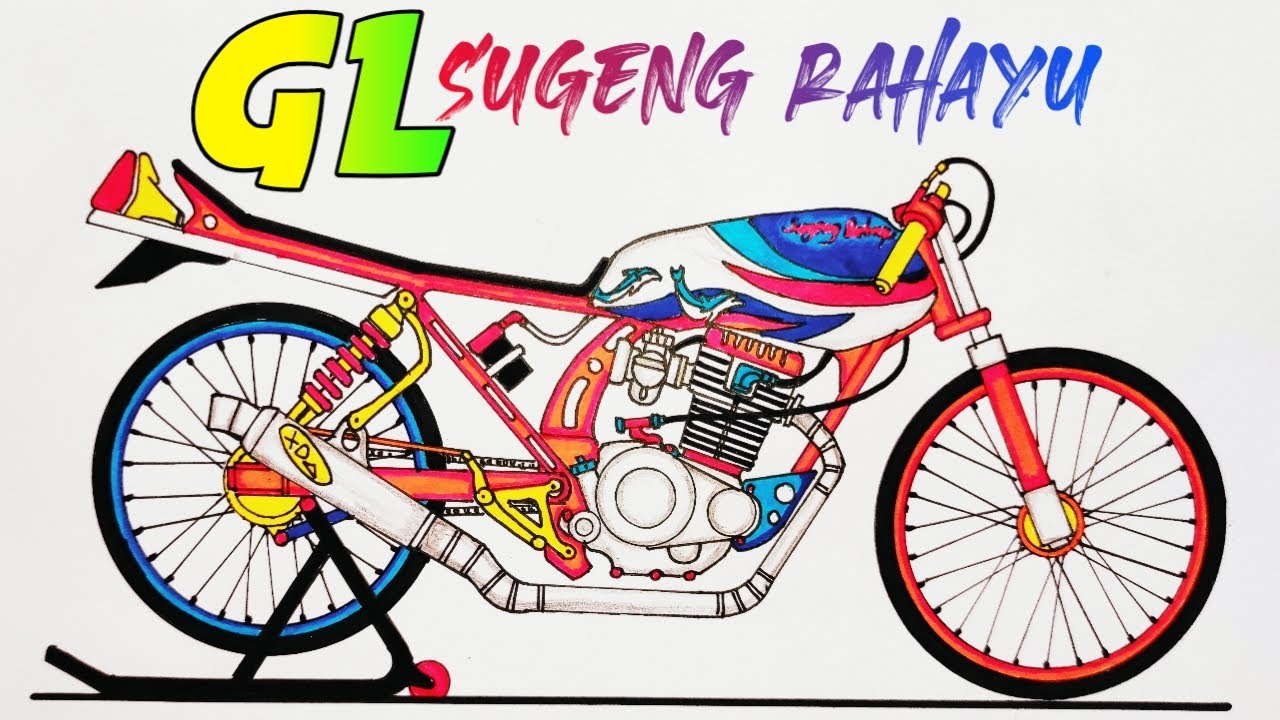 GL Sugeng rahayu . Menggambar motor GL herex - YouTube