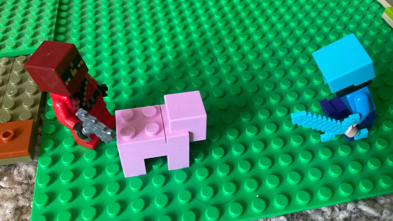 Steve and Alex save pig! (Minecraft stop motion) - YouTube