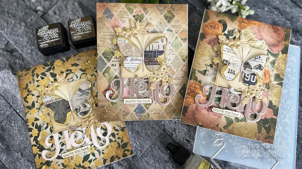 Vintage Collage Cards showcasing our July 2023 card kit! - YouTube