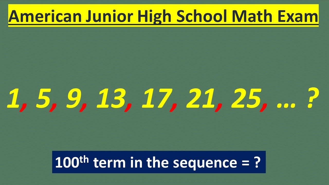 American Olympiad | AJHSME Problem | Detailed Analysis on nth term in ...