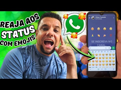 COMO REAGIR A POSTAGENS NO STATUS DO WHATSAPP USANDO QUALQUER EMOJI DISPONÍVEL NO APP