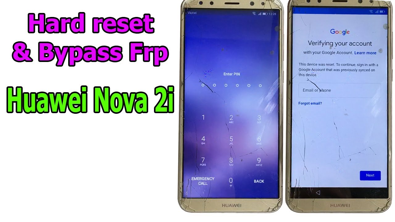 How to hard reset and Bypass Frp Huawei Nova 2i (RNE-L22) - YouTube